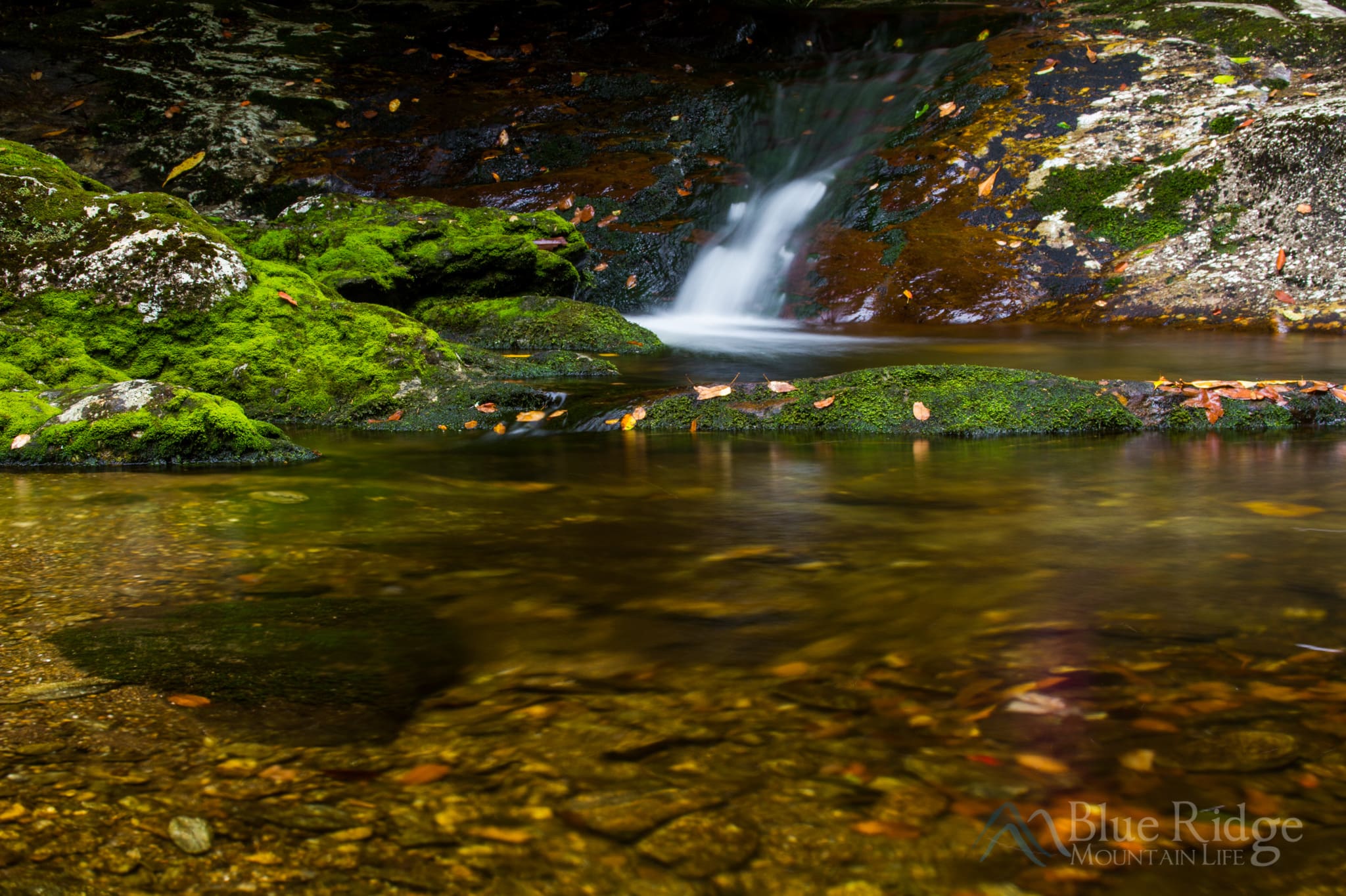 Lower Bubbling Spring Branch Falls - Blue Ridge Mountain Life