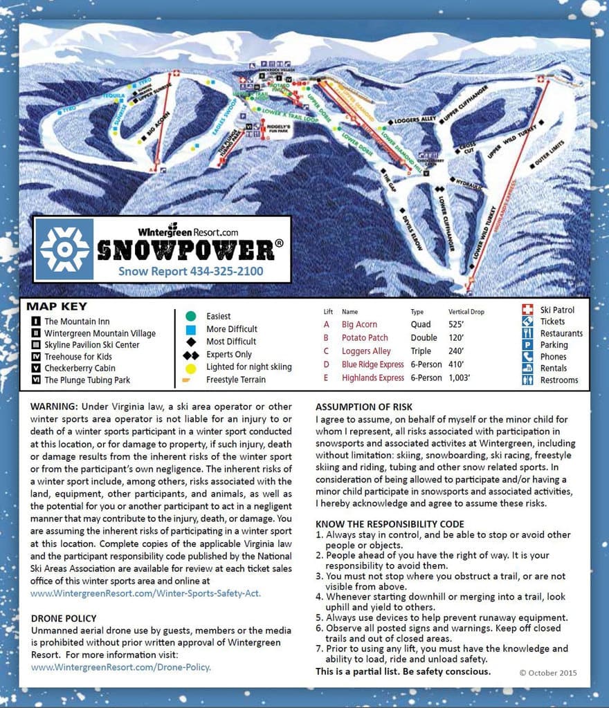 Skiing in the Blue Ridge Mountains